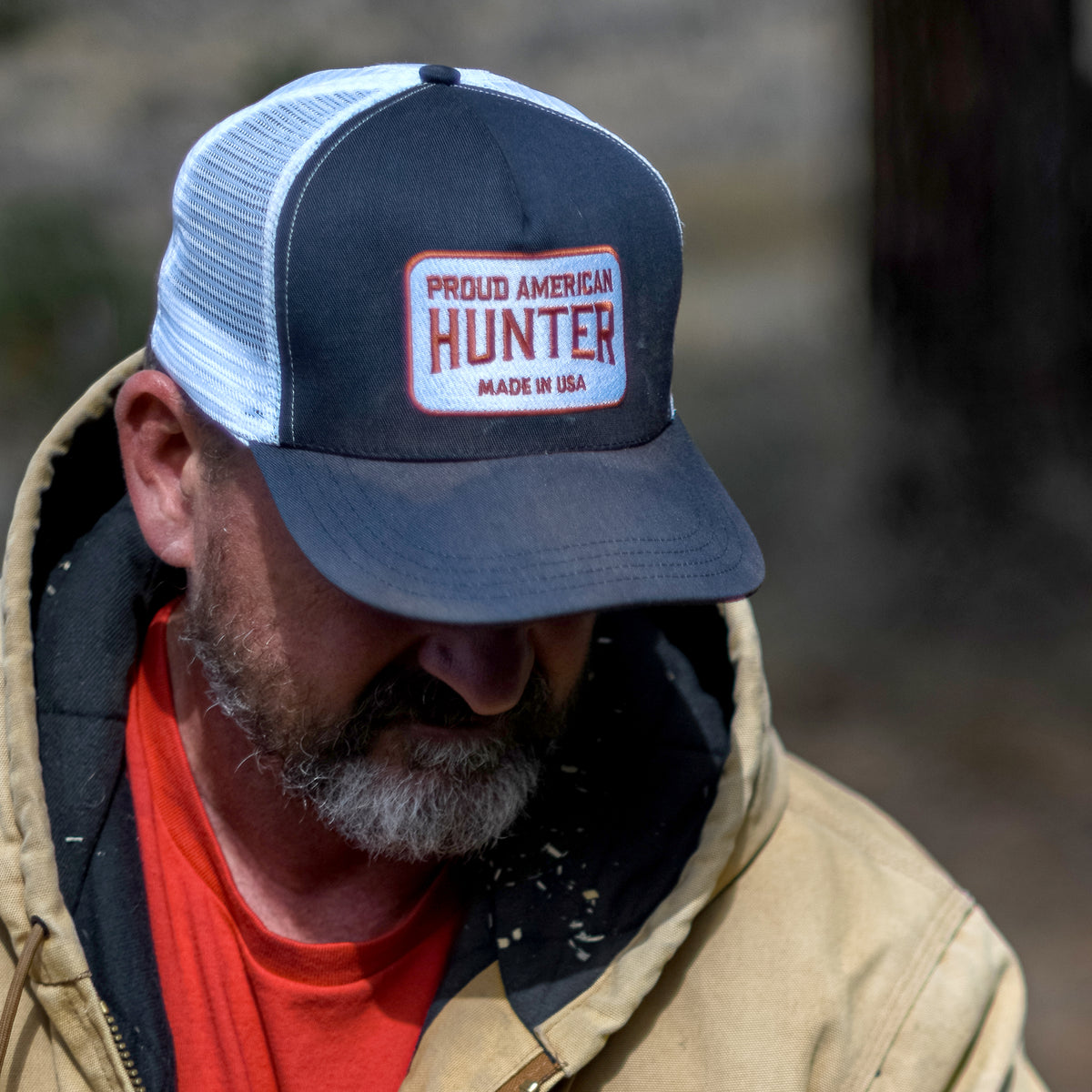 LABEL LOGO TRUCKER HAT – Proud American Hunter